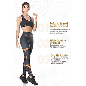 Drakon Women's Many Styles of Crossfit Colombian Yoga Compression Pants, Black, 27 Regular