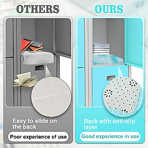 School Locker Rugs, Tie-dye 12 Inch Square Locker Decorations for Girls, Fluffy Faux Fur Area Carpet with Anti-Slip Layer for Middle School Locker Decor Aesthetic Nail Photography (Lake Blue, 2 Pcs)