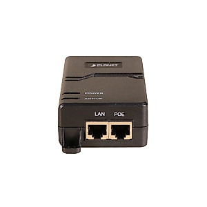 PLANET Gigabit PoE Injector, Adapter (60W, Integrated) | Single-Port, Ultra Power over Ethernet Injector, Network Distances up to 328 Feet | Use for IP Camera, More (POE-173)