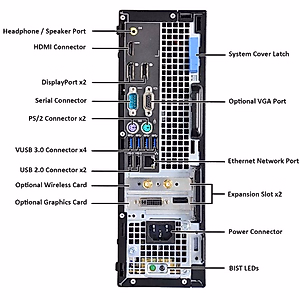 Dell OptiPlex 7040 SFF Desktop PC,Intel Quad Core i7-6700 3.40GHz,Nvidia GT 1030,16GB DDR4 Ram 256GB NVMe M.2 SSD+1TB HDD,Built-in WIFI & Bluetooth HDMI Windows 10 Pro Wireless Keyboard&Mouse(Renewed)