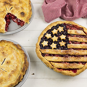 USA Pan Bakeware Aluminized Steel Commercial Pie Pan, Set of 2, Silver