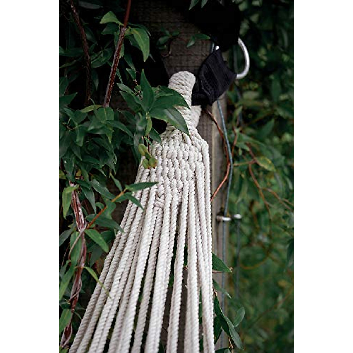 Hiplus Handmade Boho Large Brazilian Macrame Fringe 2 Person Double Deluxe Hammock Swing Net Chair for Beach, Yard, Bedroom, Patio, Porch, Indoor, Outdoor, Wedding Decor 79" Lx 59" W