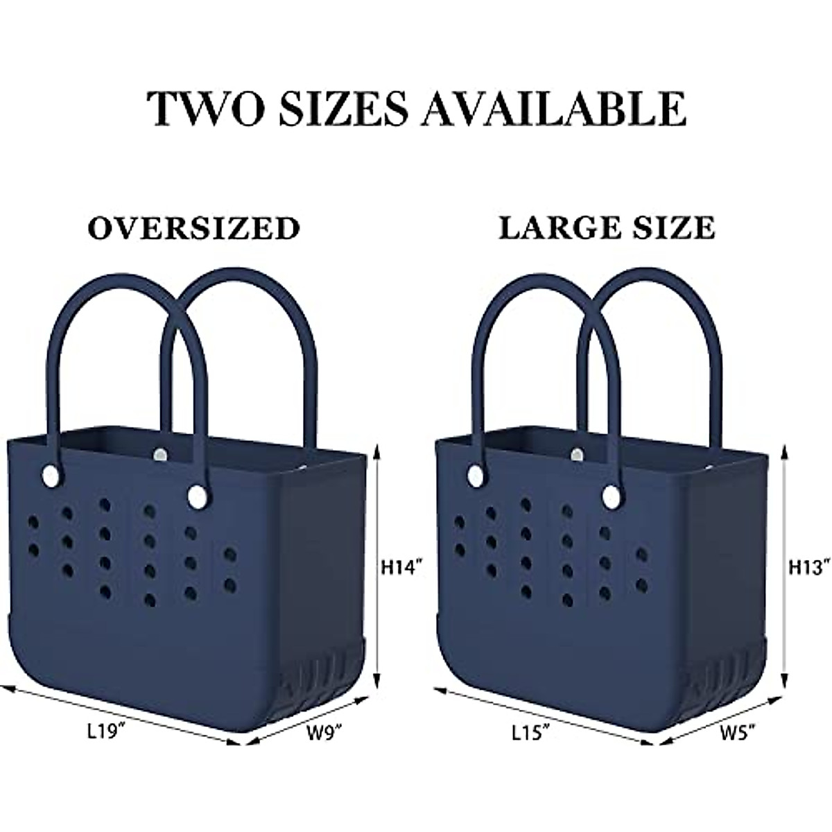 Oversized Rubber Beach Bags Waterproof Sandproof Outdoor EVA Portable Travel Bags Washable Tote Bag For Beach,Sports,Market (Khaki,Large)