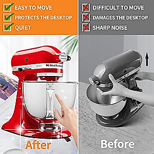 Mixer Slider Mat for Kitchenaid Stand Mixer Slider Mat with Bendable Cord Organizer for KitchenAid 5-8 Qt Appliances Air Fryer Slider Mat