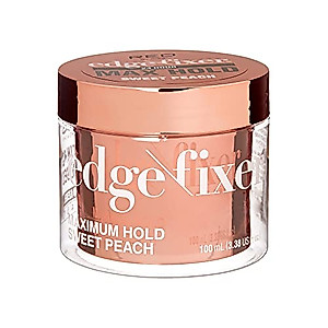 Red by Kiss Edge Fixer 24 Hour Maximum Hold Edge Wax No Flaking Biotin B7 Infused Hair Gel 3.38 fl.oz (Sweet Peach)