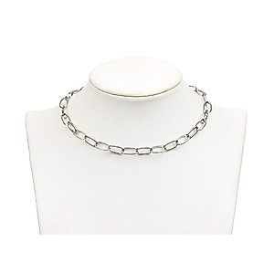 Cathercing Women Choker Necklace Chain Thin Link Necklace for Women Trendy Jewelry Necklaces Chains Punk (silver)