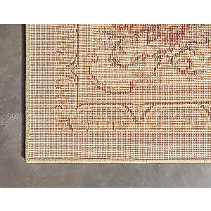 Unique Loom Versailles Collection Traditional Classic Floral Motif Area Rug (5' 0 x 8' 0 Rectangular, Green/ Ivory)