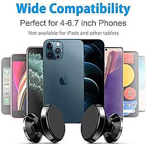 ONTHIS All-Metal Magnetic Phone Holder for Car Dashboard, Universal Cell Phone Mount for Car with Super Strong Magnet 360° Rotation Universal Dashboard car Mount Fits All Smartphones