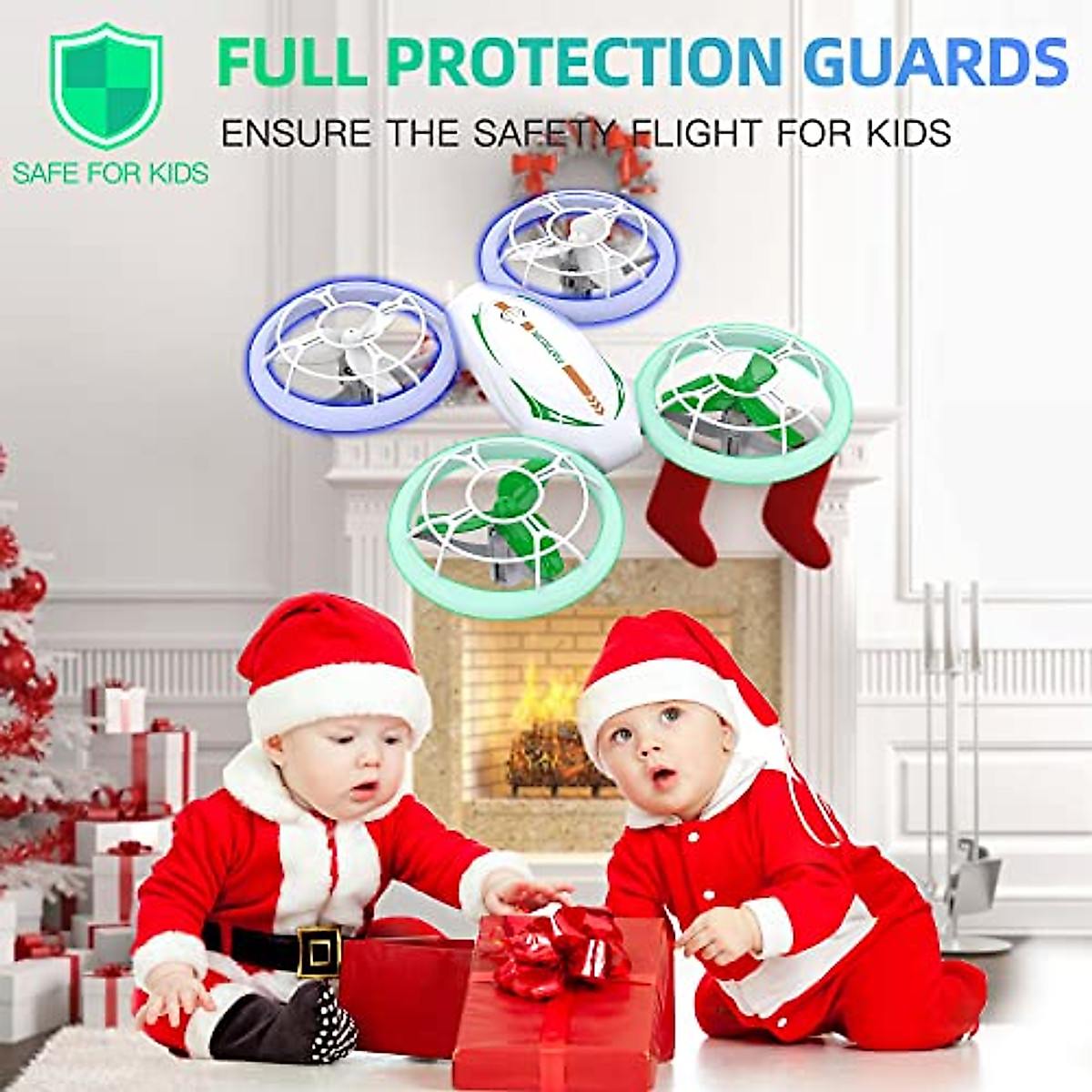 PATIKUIN Drones for Kids RC Mini Drone with LED Lights for over 8 years old Boys and Girls Beginners, RC Helicopter Quadcopter with Five Cool Light Effects, Auto Hovering, 3D Flip, Remote Control Headless Mode, Circumflight and Emergency Paddle Stop