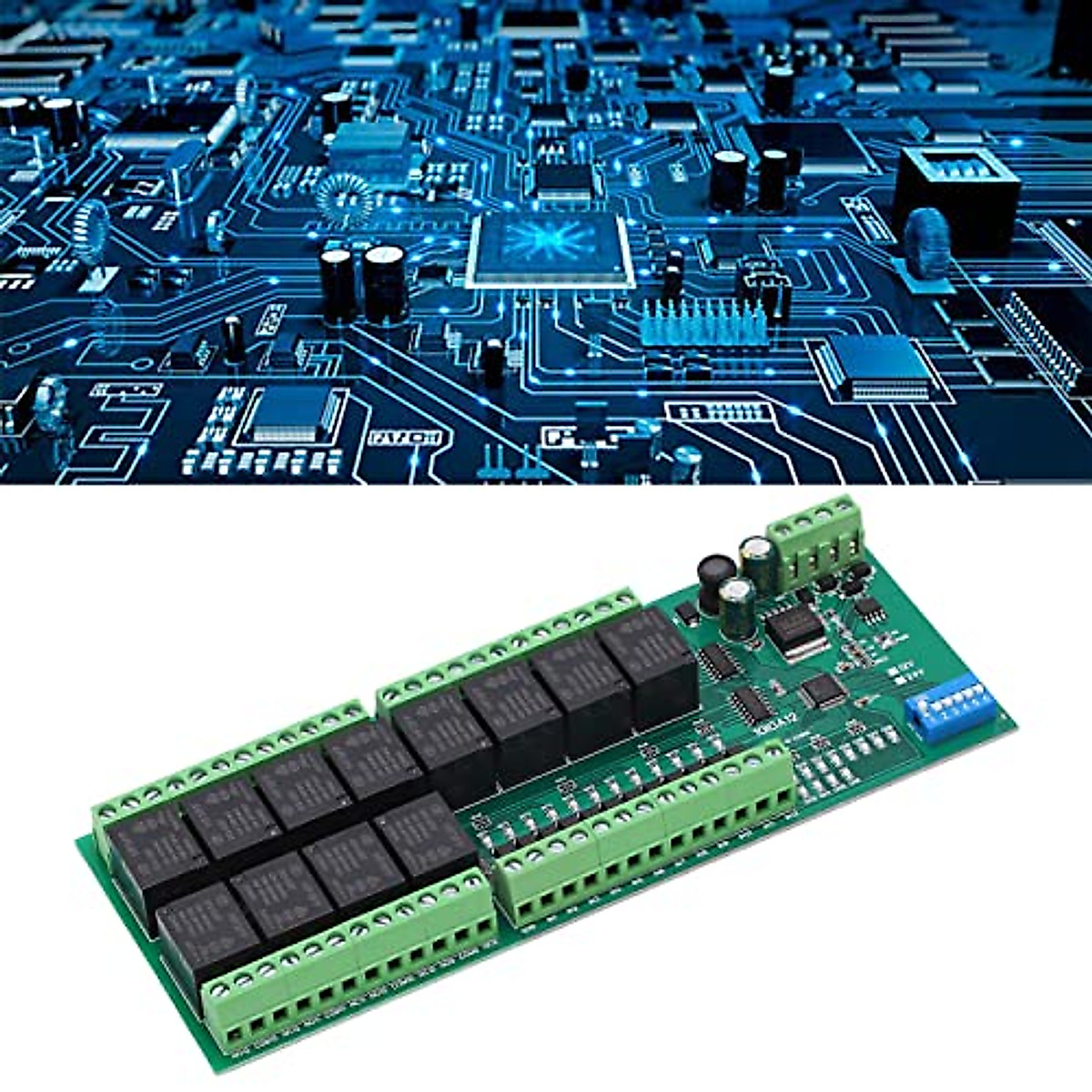 Electrical Relay Module, 12 Optically Isolated Input 12 Channel 64 Devices Parallel Relay Board for Circuit (24V)