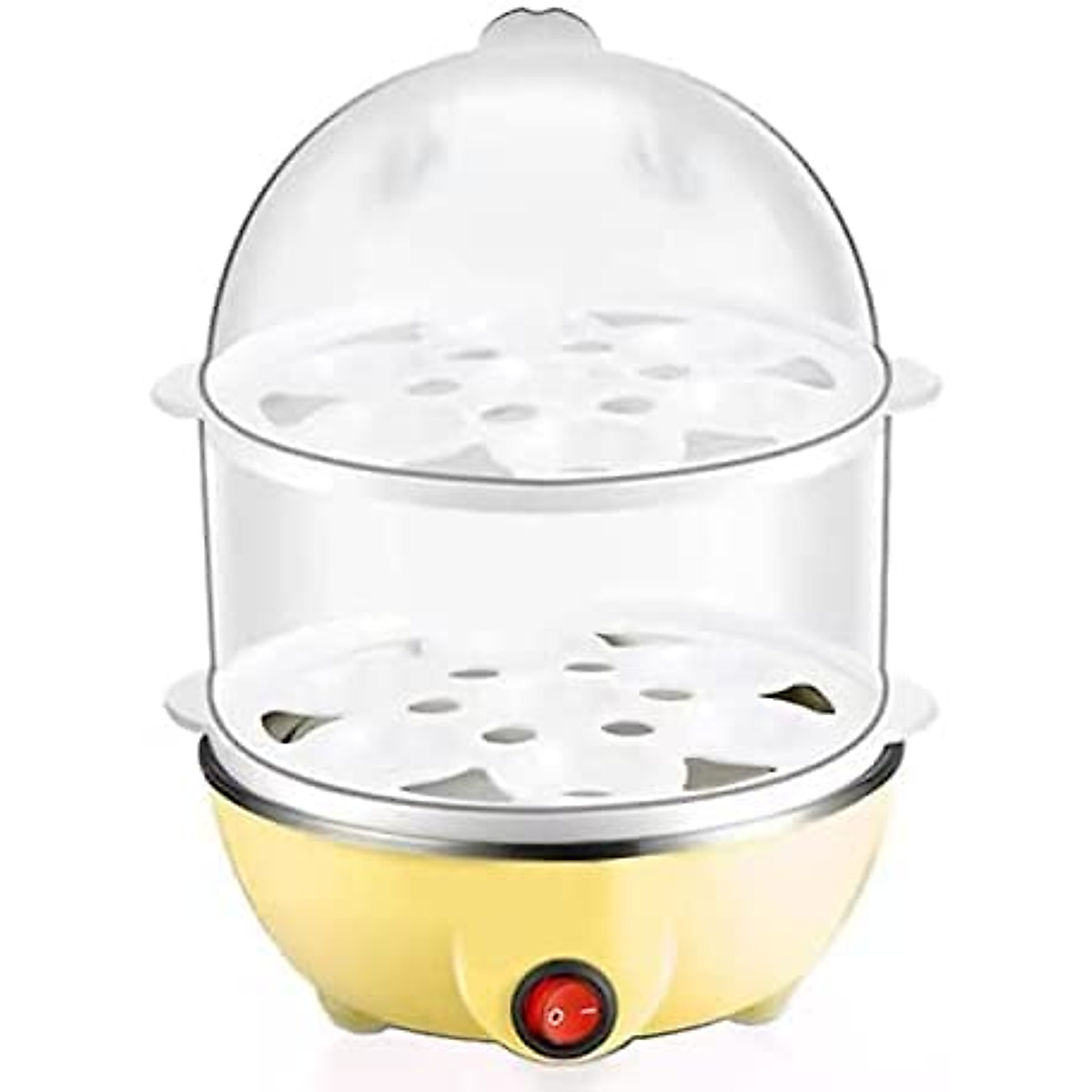 YANPHCE Double structured egg steamer Electric Egg Boiler Cooker Hard Boiled Egg Cooker (Yellow)
