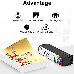 FASTINK Compatible for HP 972X Ink Cartridge High Yield Works with HP PageWide Pro 477dw 577dw 452dw 552dw 452dn 477dn 552dn 577z PageWide Managed P55250dw P57750dw Printer, 1 Black