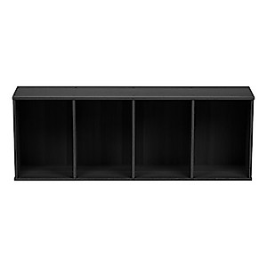 IRIS USA Small Spaces Wood, Bookshelf Storage Shelf, Bookcase, 4-Tier, Black