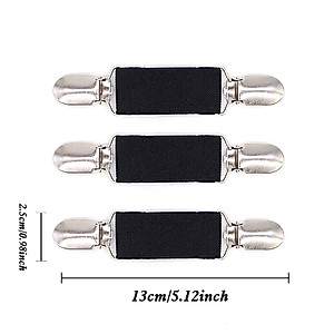 MJartoria Fit Dress Cinch Clips Back Cinch Set, Scarf Retro Cardigan Collar Shirt Shawl Coat Sweater Clips for Women (Black)