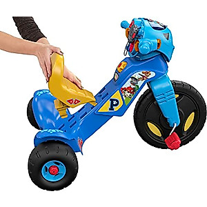 Fisher-Price PAW Patrol Toddler Tricycle Lights & Sounds Trike Toy Bike with Handlebar Grips & Storage for Preschool Kids Ages 2+ Years