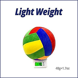 i-Scream Balloon Ball - 7.9" (20 cm) Soccer Ball Size, Washable, Safe, Soft Suede Material Cover with Balloon Inflation Pipe for Indoor and Outdoor, PE/Classroom Activities, Parties, and Games