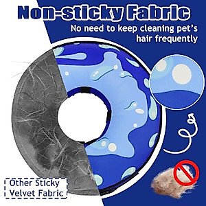 BARKLESS Soft Dog Donut Collar, Inflatable Cone with Anti-Licking Shield, Not Block Vision, Neuter Cone Alternative