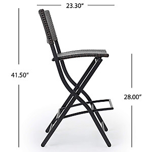 Christopher Knight Home Margarita Outdoor Wicker Barstools, 4-Pcs Set, Multibrown