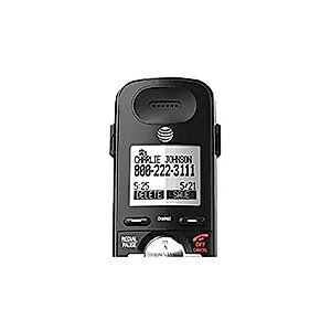 AT&T TL88102BK DECT 6.0 2-Line Expandable Cordless Phone with Answering System and Dual Caller ID/Call Waiting, 3 Handsets, Black