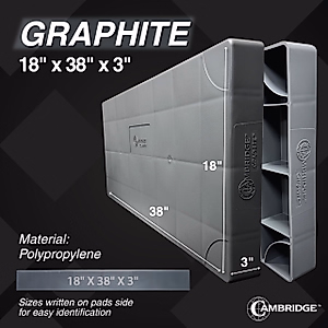 Cambridge Mini Split Gray AC Condenser Pad/Base, 18" W x 38" L x 3" H - Ideal for Air Conditioner Condenser Unit