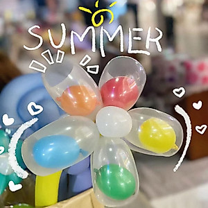100 Pcs Long Balloons Twisting Balloons DIY 260 Latex Balloon Long Balloons for Birthday Wedding Decor, Party Decoration, Ties Balloons (clear)