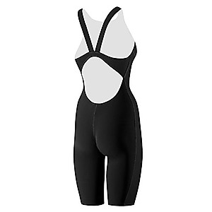 Speedo Women's Swimsuit One Piece Power Plus Kneeskin Solid Adult Team Colors Speedo Black/Black, 40