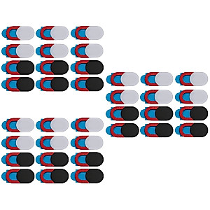 SOLUSTRE 36 Pcs Camera Cover Camera Privacy Protector Camera Privacy Cover Webcam Shield Webcam Slide Blocker Webcam Cover Slide Phone Webcam Cover Webcam Covers Metal White Abs Cover Plate