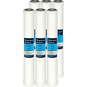SpiroPure SP-RFC-20 20x2.5 25 Micron Coconut Shell Radial Flow Granular Activated Carbon (GAC) Water Filter Cartridge RFC-20 155065-43 SDP-2520 (Case of 6)