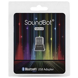 SoundBot® SB342 Bluetooth 4.0 USB Adapter Universal Plug & Play Smart Ready Dongle Adapter w/ 3Mbps High Data Transfer Rate, 33' Wireless Range, Compatible w/Windows 10 WIN10 WIN8 WIN7 32/64 Bit