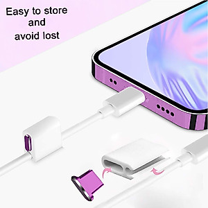 VIWIEU USB C Port Dust Cover Plug Cap 2 Metal Anti Dust Protectors for Smartphone MacBook Pro Air Laptop Charging Port with SIM Card Removal Pin Compatible with Samsung Galaxy S24 S23 S22 S21(Purple)