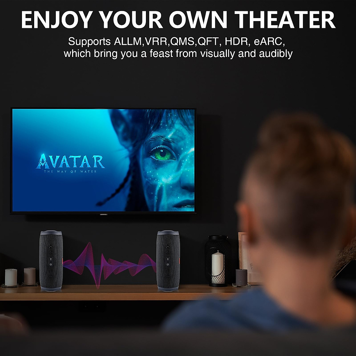 PowerBear 4K HDMI Cable 25 ft [2 Pack] High Speed, Braided Nylon & Gold Connectors, 4K @ 60Hz, Ultra HD, 2K, 1080P, ARC & CL3 Rated | for Laptop, Monitor, PS5, PS4, Xbox One, Fire TV, Apple TV & More