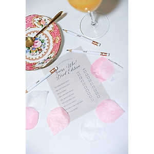 50 Pack Bridal Shower Pencils for Bridal Shower Games 50 Guests Perfect Mini Pencils Wedding Pens for all Wedding Shower Games Baby Shower Pencils or Golf Pencils with Erasers | Bridal Shower Pens