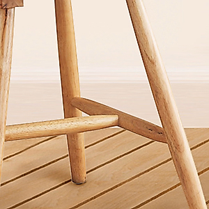 WATERJOY 18 Inch Wood Oak Dinning Chairs Set of 4, High Back Spindled Rubberwood Winsome Seating Chair for Kitchen Living Room Farmhous