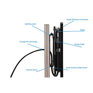 TABcare Anti-Theft Acrylic VESA Case for Samsung Galaxy TAB 8" Tablet with Wall Mount Kit (TAB A 8.0 2019 SM-T290, Black)