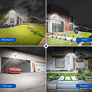 SANSI 36W 3600LM LED Motion Sensor Outdoor Light, 50,000 Hrs Lifespan Security Light, 350W Equiv 5000K Dusk to Dawn IP65 Flood Light, Super Bright for Backyard, Black, Bright Series, not Solar