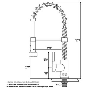 GICASA Solid Brass Commercial Style Faucet Single Handle Pause Function Pull Out Sprayer Kitchen Faucet, Oil Rubbed Bronze Pull Down Kitchen Sink Faucets