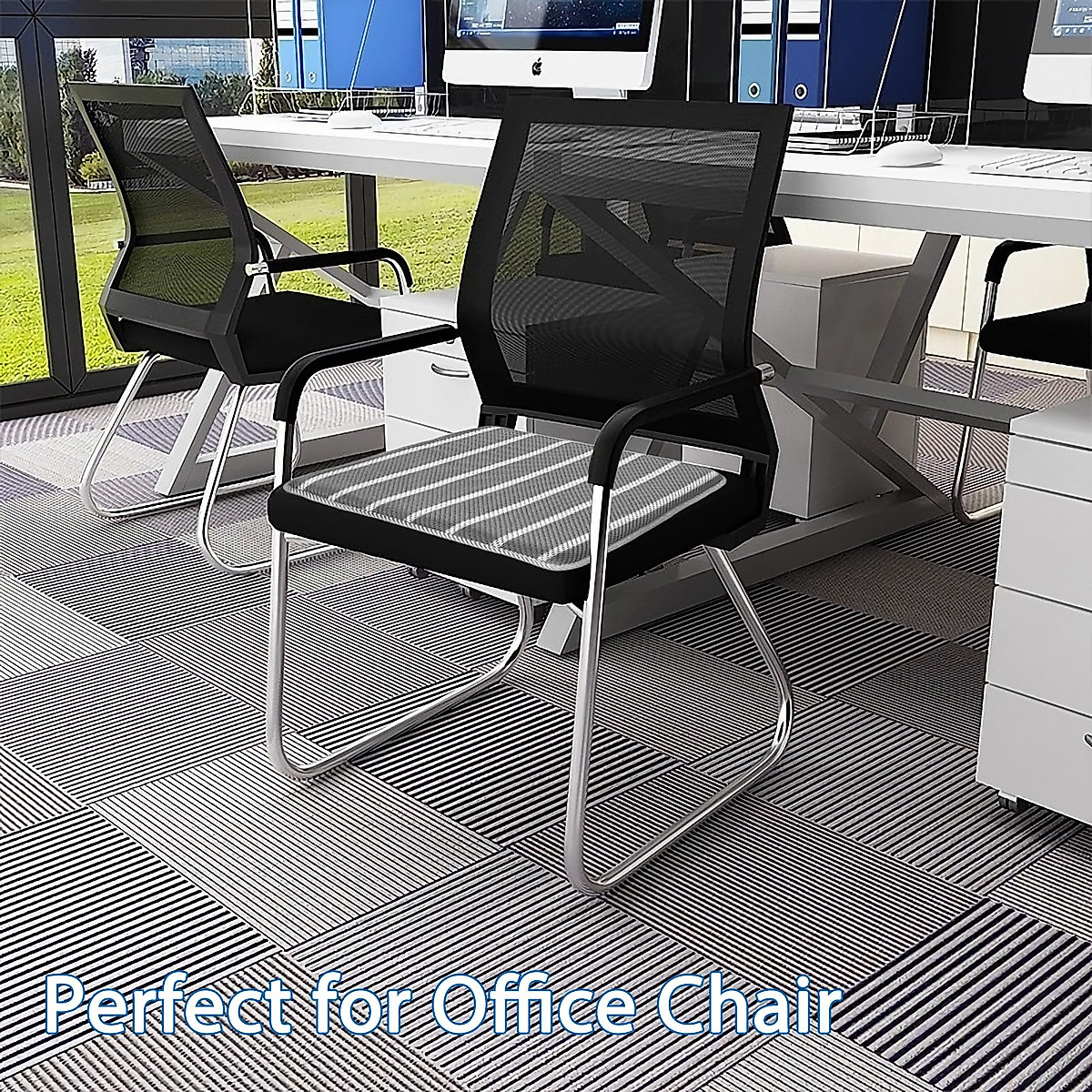 AEROiVi Office Chair Cushion, Non-Slip Car Seat Cushion with 3D Airmesh Pad Easy to Wash Breathable for Long Sitting for Relief and Comfort Square