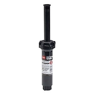Toro 53814 4-Inch Pop-Up Fixed-Spray with Variable Adjustable Nozzle, 0-360-Degree, 15-Feet, Black
