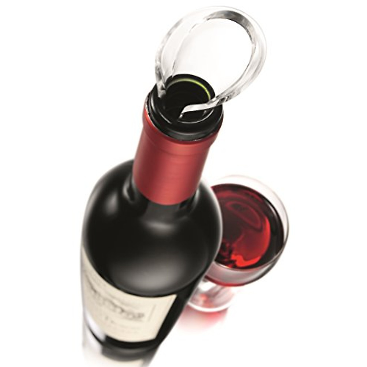 Vacu Vin Crystal Wine Server Set of 2 - Wine Aerator and Strainer, Pourer and Preserver - Perfect Fit for Every Wine Bottle - Convenient and Portable - Crafted with Excellence in the Netherlands
