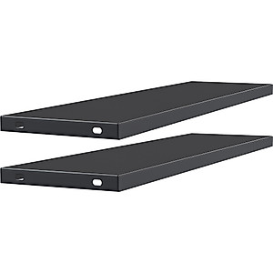 YITAHOME Metal Storage Shed Shelves for 59 cuft Vertical Outdoor Storage Shed，2PCS Space-Saving Waterproof Shelf with 8 Screws for Outdoor Storage Sheds, 51 inx13.8 in, Easy Assembly, 22 lbs, Black