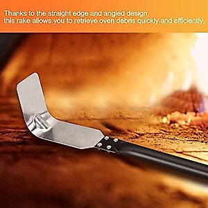 SHANGPEIXUAN PizzaTurning Peel 9 Inch Perforated Pizza Peel and Pizza Brush Ash Rake 4 Piece Wood Fired Commercial Pizza Oven Utensil Kit with 40-Inch Aluminum Handle …