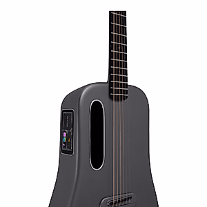 LAVA ME 3 38" Carbon Fiber Lightweight Guitar for Right Hand with Effects Acoustic Guitar Soft | Support Wi-Fi Bluetooth | with Space Bag, Bundle with HogoR Guitar Pick