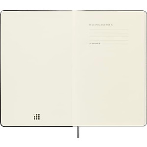 Moleskine Smart Notebook, Large, Plain, Black, Hard Cover (5 x 8.25)