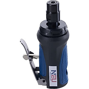 Air die grinder, NEU PNEUPACTURE die grinder set, straight/angle mini die grinder set, with 1/4 and 1/8 inch collets, apply to working in tight spaces