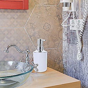 Beaupretty 1 Set Bathroom Set Cotton Swab Dispenser Bath Bathing Accessories Toilet Parts Bath Supplies Black Trays Holder Soap Dispensers Lotion Dressing Table White Suite Plastic