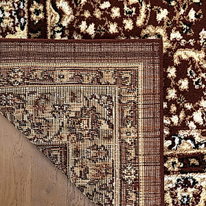 Antep Rugs Oriental 8x10 Traditional Medallion Indoor Area Rug Siesta (Maroon Beige, 7'10" x 10')