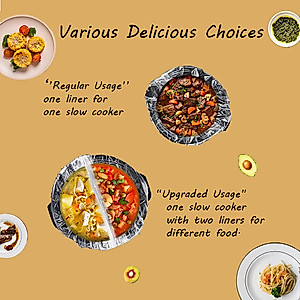 40 Counts Slow Cooker Liners and Cooking Bags, Extra Large Size Fits 6-10QT Pot, 14"x 22", BPA Free, Suitable for Oval & Round Pot -2 Pack