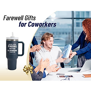 DLOCCOLD Farewell Gifts for Coworkers, Going Away Leaving Gift For Coworker, Good Luck Finding Better Coworkers Than Us Gifts For Colleagues, Boss, Friends, Men, Women, 40oz Tumbler, Dark Grey