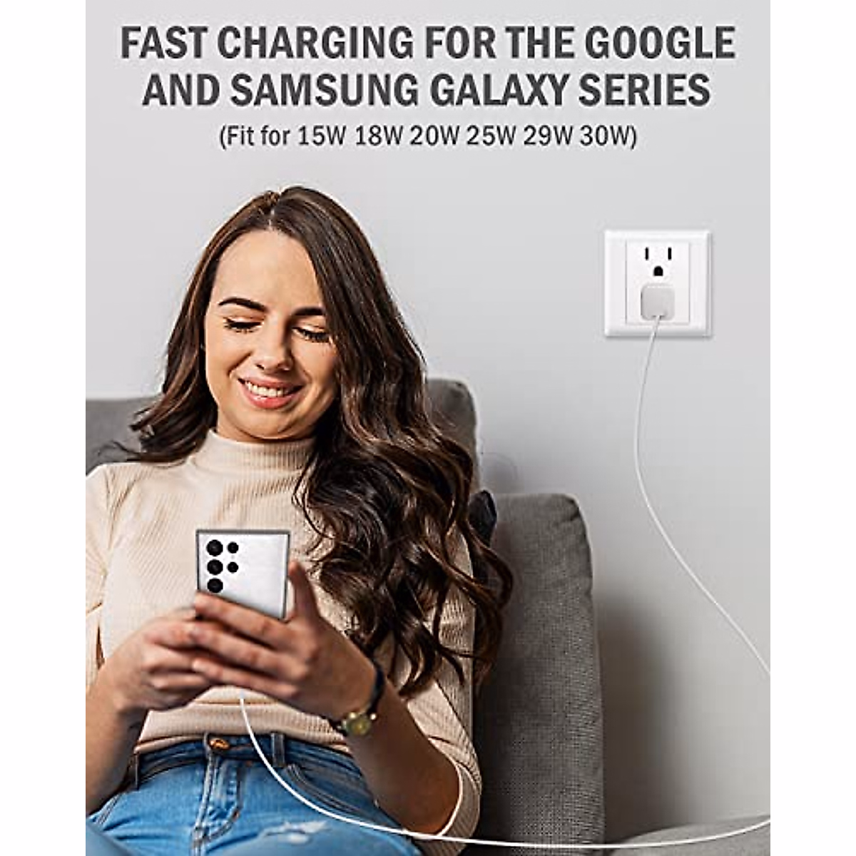 MacBook Air Charger 30W USB C Mini GaN Charger Compatible with M1/M2 Chip Laptops MacBook Air Retina 13-inth & MacBook Retina 12-Inch Laptops, with 6.6ft USB Type-C Charging Cable