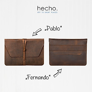 MacBook Air M1-M3 Case & MacBook Pro 13 Inch (M1 & M2) — ‘Pablo’ Handmade & Expertly Crafted Luxury MacBook Case — Beautifully Stitched Fair Trade Full Grain Leather — Brown